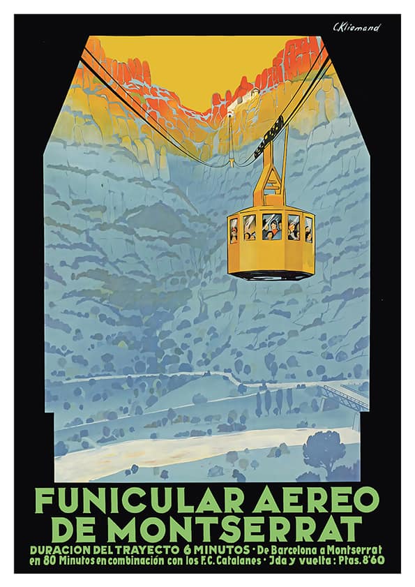 Cartel Montserrat - Vintage Catalonia Poster