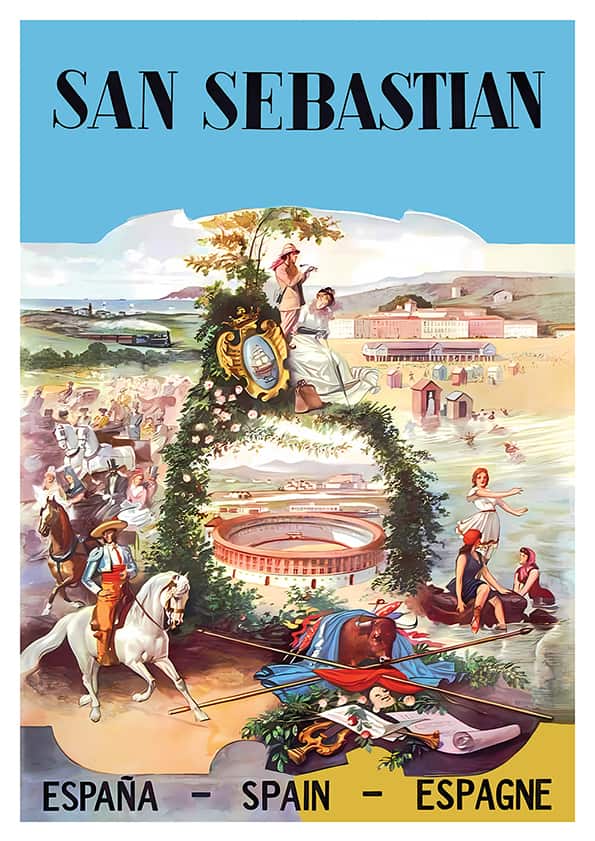 Visit San Sebastian Poster - Cartel De San Sebastian